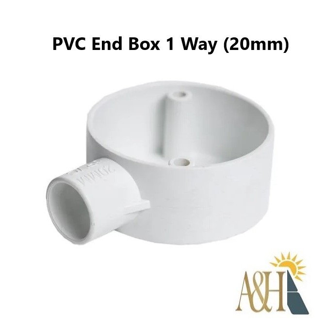 HEAVY DUTY PVC Handal End Box 1 Way for Conduit PVC Pipe Fitting (20MM ...