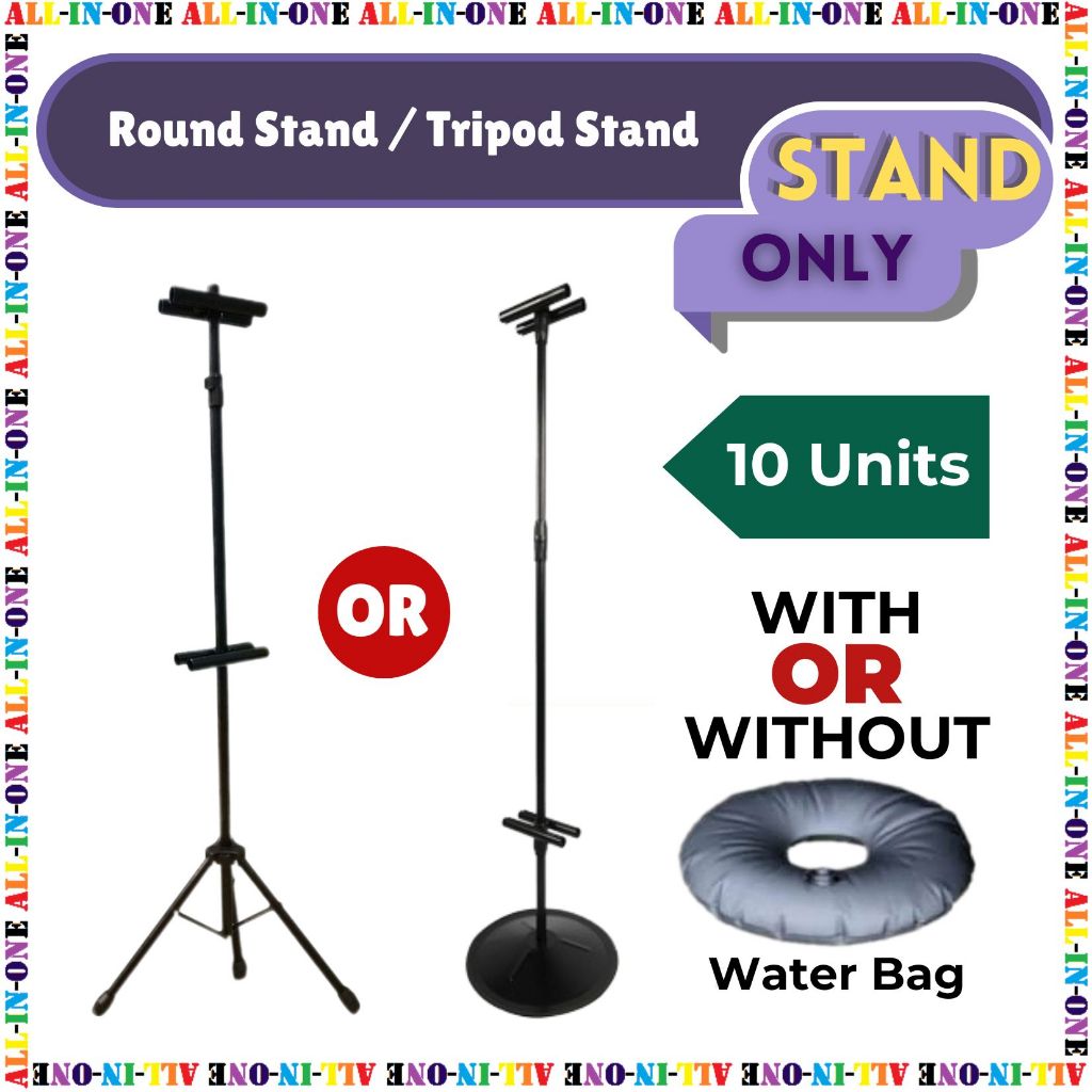 Poster Banner Bunting Stand / Round Stand / T Stand / Tripod Stand With ...