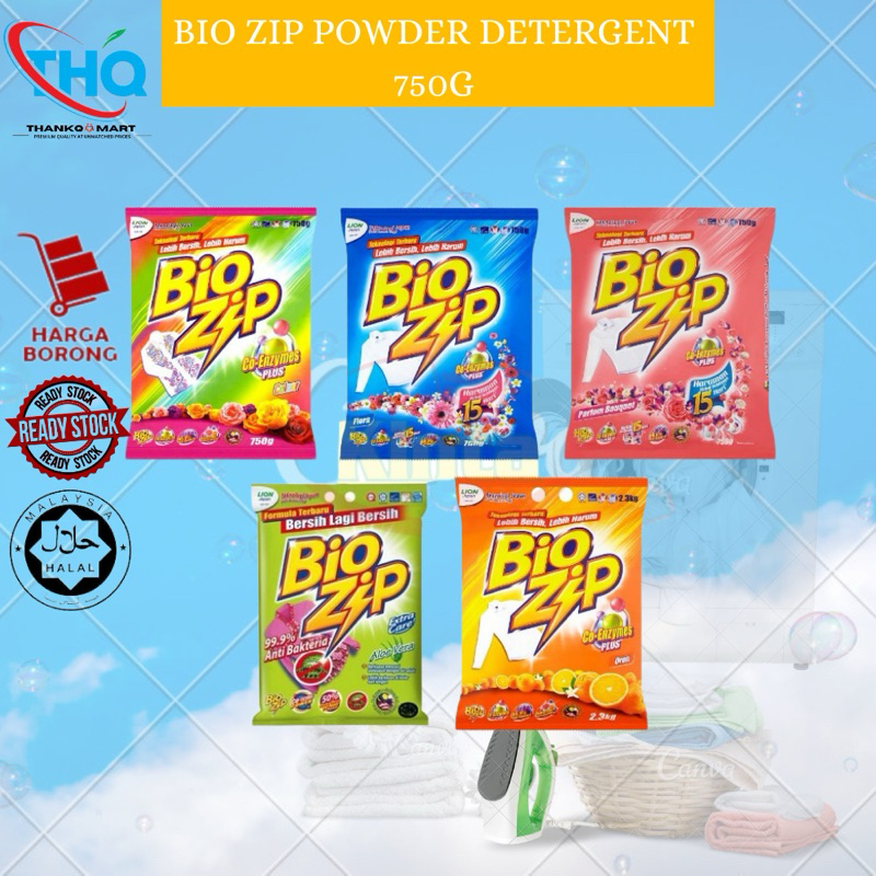 BIO ZIP Detergent Powder 750g | Shopee Malaysia