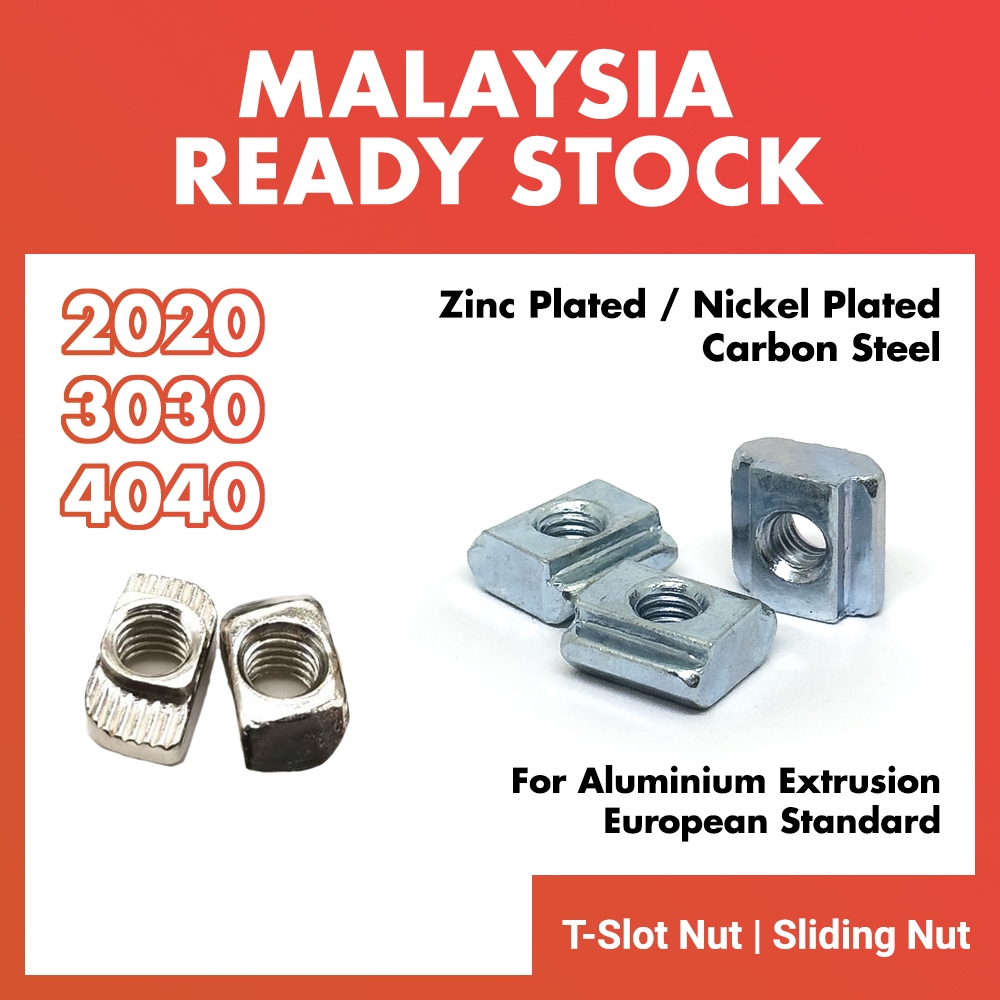 T Slot Nuts Sliding Nut Hammer Head For Euro Standard Aluminum Extrusion Series 2020 3030 4040 ...