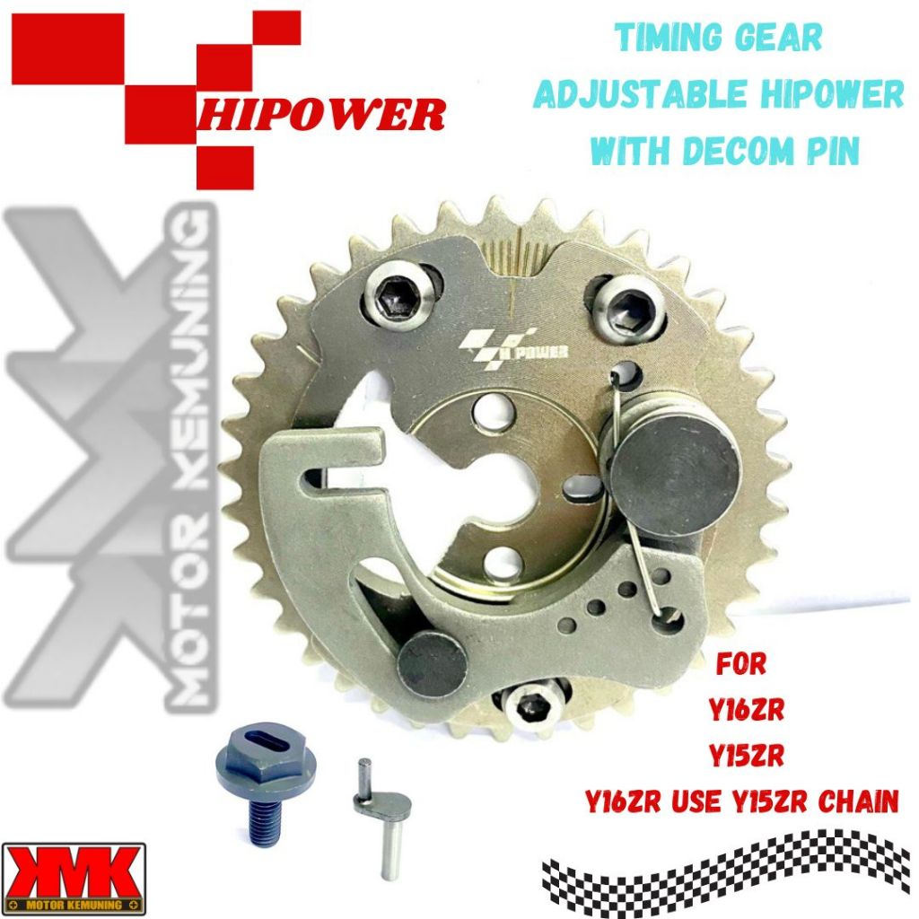 HIPOWER TIMING GEAR ADJUSTABLE WITH DECOM PIN Y15ZR Y16ZR LC135 Y16ZR ...