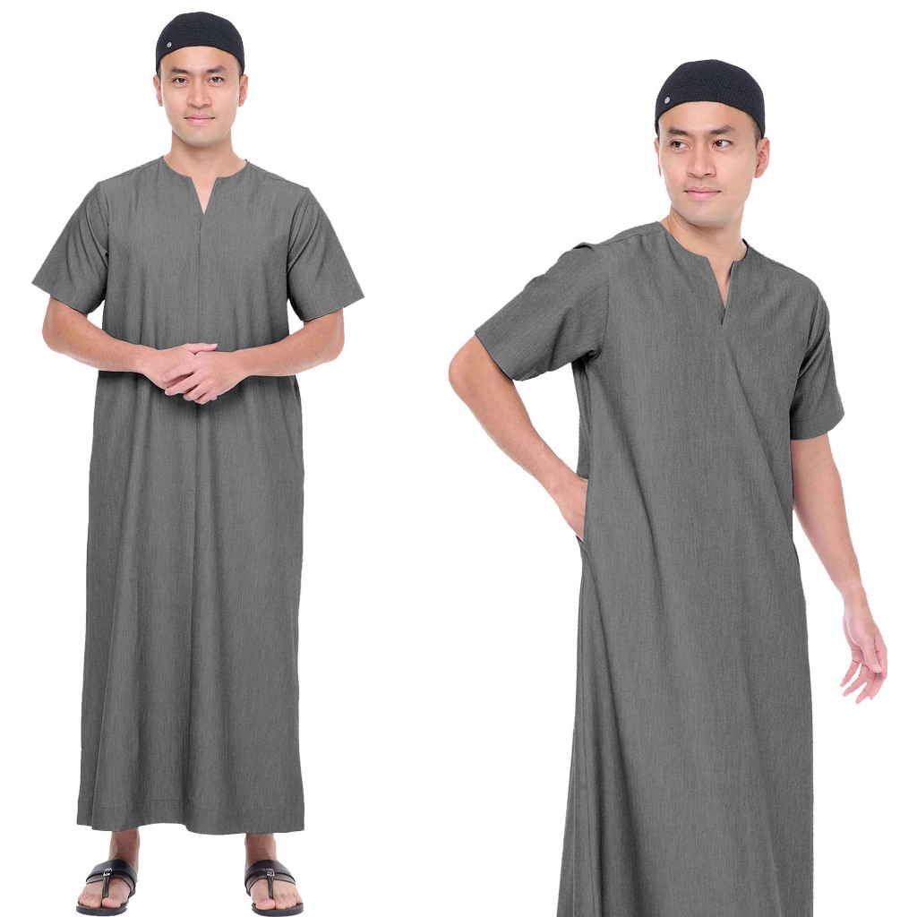 New Arrival Exclusive Jubah Lelaki V Neck 2 Pockets Jubah Raya ...