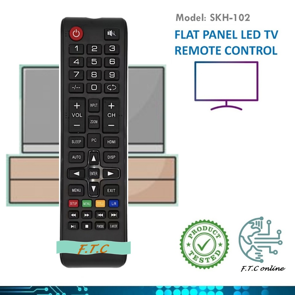 Replacement Expose SKH-102 TV Remote Control TV Multi Brand Penggantian ...
