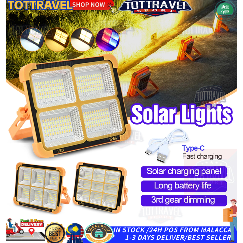 6000W 288 LED's Solar Charge Outdoor Light USB Rechargeable Waterproof ...