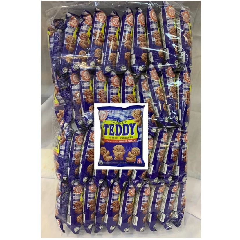 Teddy Chocolate Biscuits (40 Packs x 14g) | Shopee Malaysia