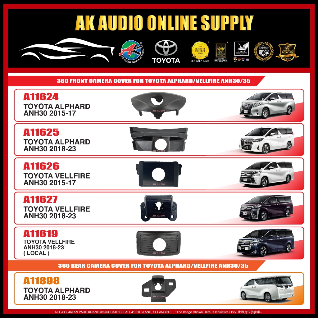 Toyota Alphard / Vellfire ANH30 2015-2020 OEM 360 Camera Front Camera ...