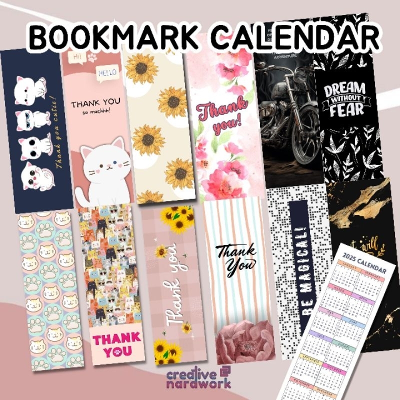 🔥🔥RANDOM THANK YOU BOOKMARK CALENDAR 2025/ FREE GIFT; Minimum 20pcs ...