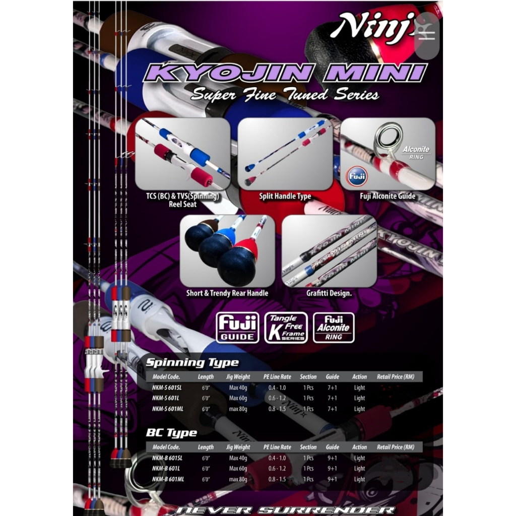 NINJA KYOJIN MINI JIGGING ROD | Shopee Malaysia