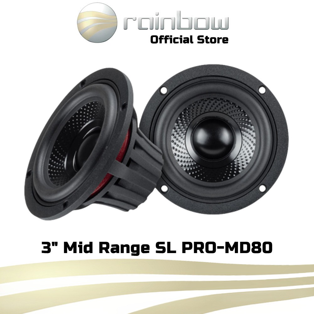 Rainbow Audio 3" Inch Mid Range 80mm Alloy Magnedium Cone Midrange SL ...