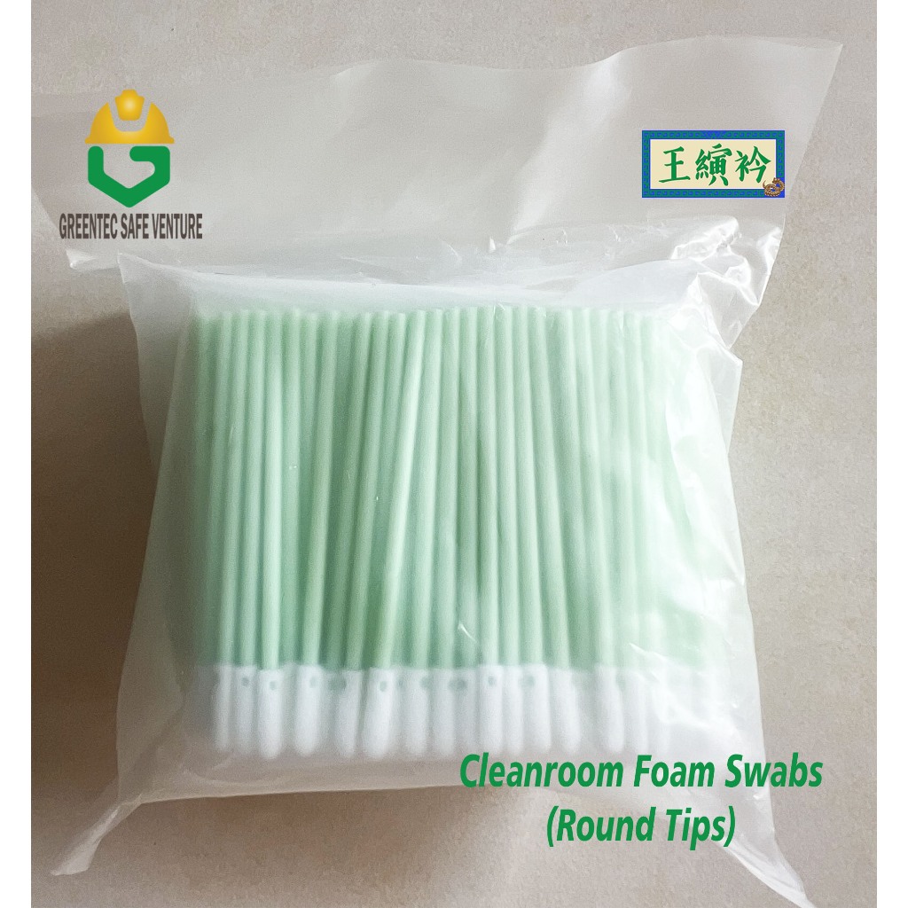 Cleanroom Foam Swabs Cleaning stick round tips 500pcs 3inch wiping 742 ...
