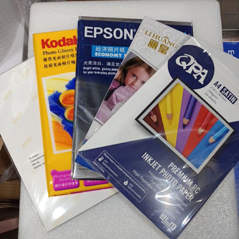 A4 Resin Coated RC Photo Paper 20pcs (Glossy/Satin) | Shopee Malaysia
