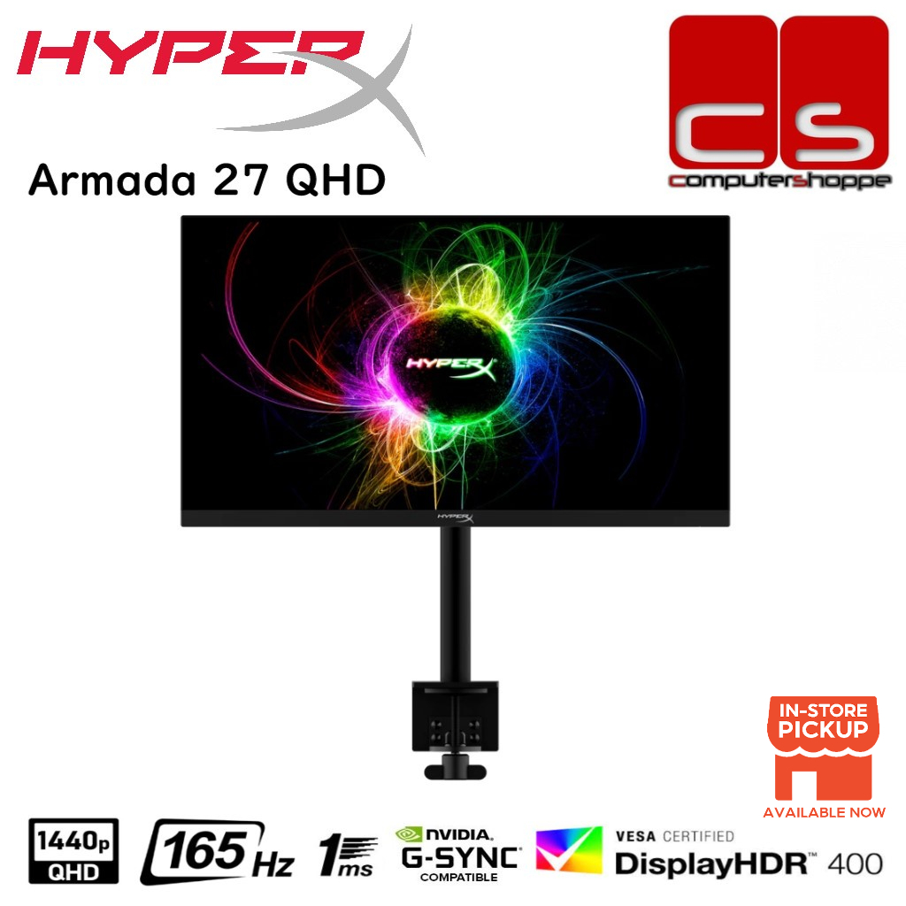 HyperX Armada 27 QHD 165HZ 1MS VESA DisplayHDR 400 NVIDIA G-SYNC IPS ...