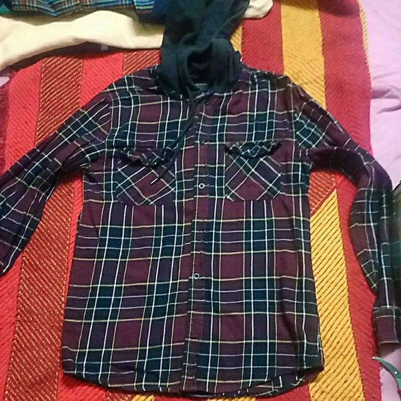 KEMEJA LENGAN PANJANG HOODIE STYLE MAT SALLEH PIT 19 LABUH 29 INCI ...