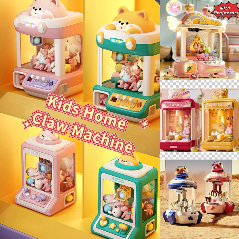 🐳Kids Claw Machine Mini Auto Claw Machine Toy Grabber Clamping Clipping ...