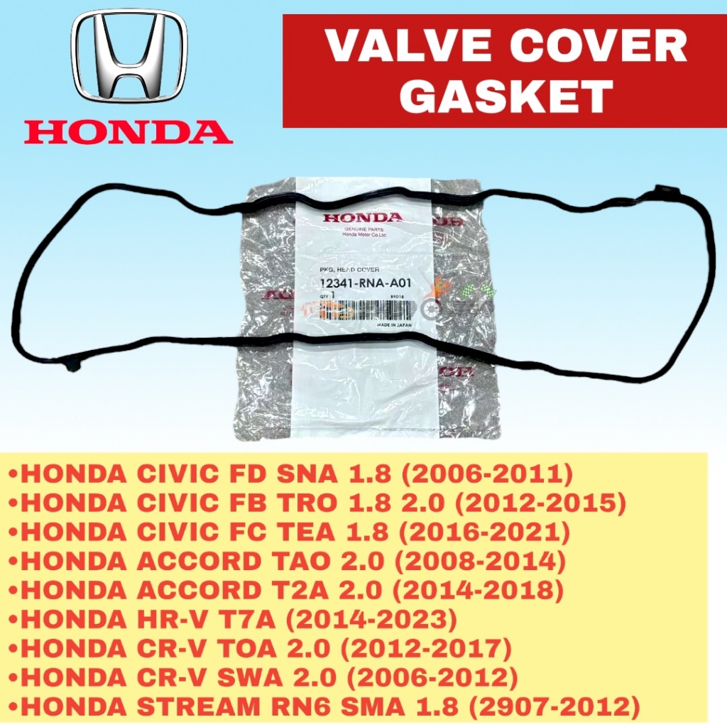HONDA VALVE COVER GASKET - CIVIC FD FB FC 1.8 ACCORD TAO T2A 2.0 HR-V ...