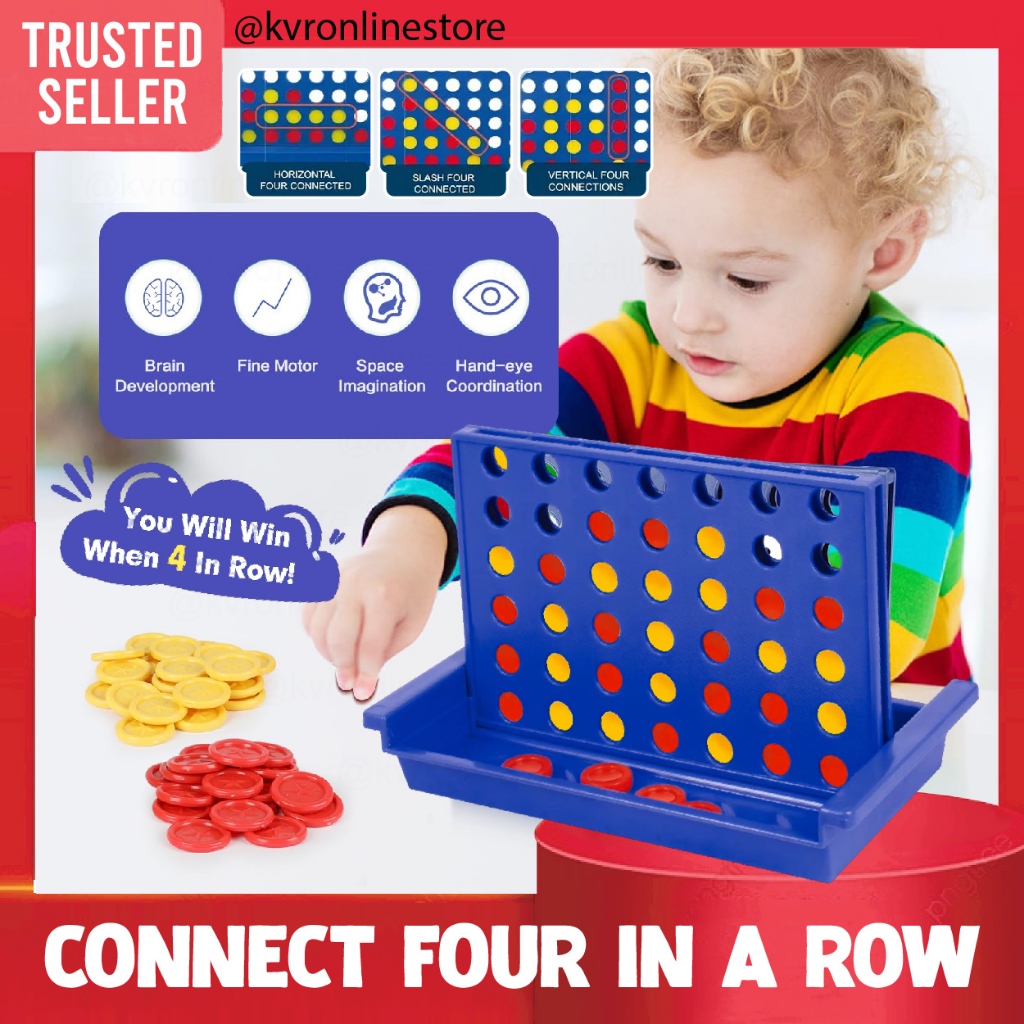 BINGO 4 IN A LINE Family Board Games Strategic Game Connect Four Row ...