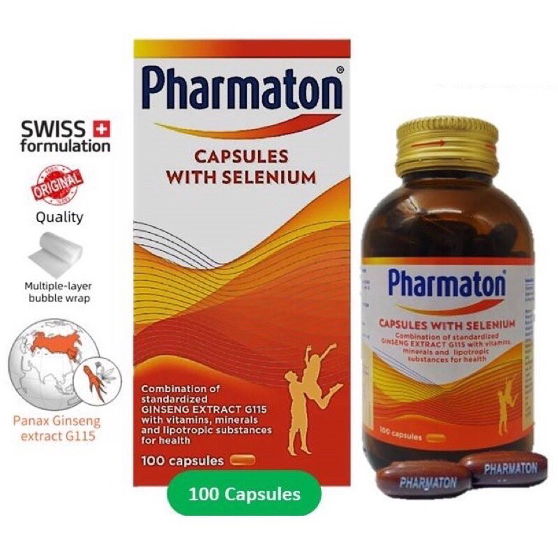 Pharmaton Standardized Ginseng Extract G115 with Multivitamin ...