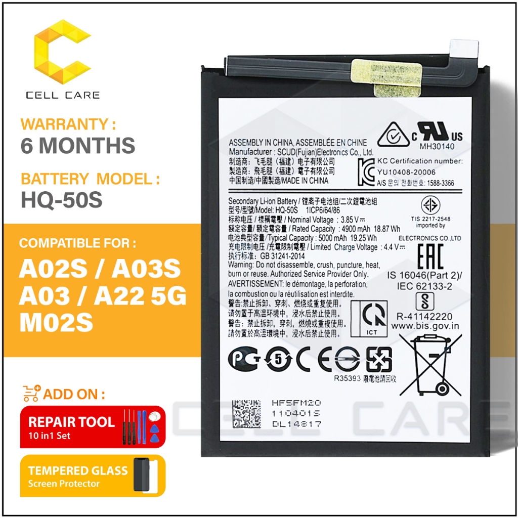 Battery Bateri Compatible For SAMSUNG A02S A025 / A03 A035F / A03S ...