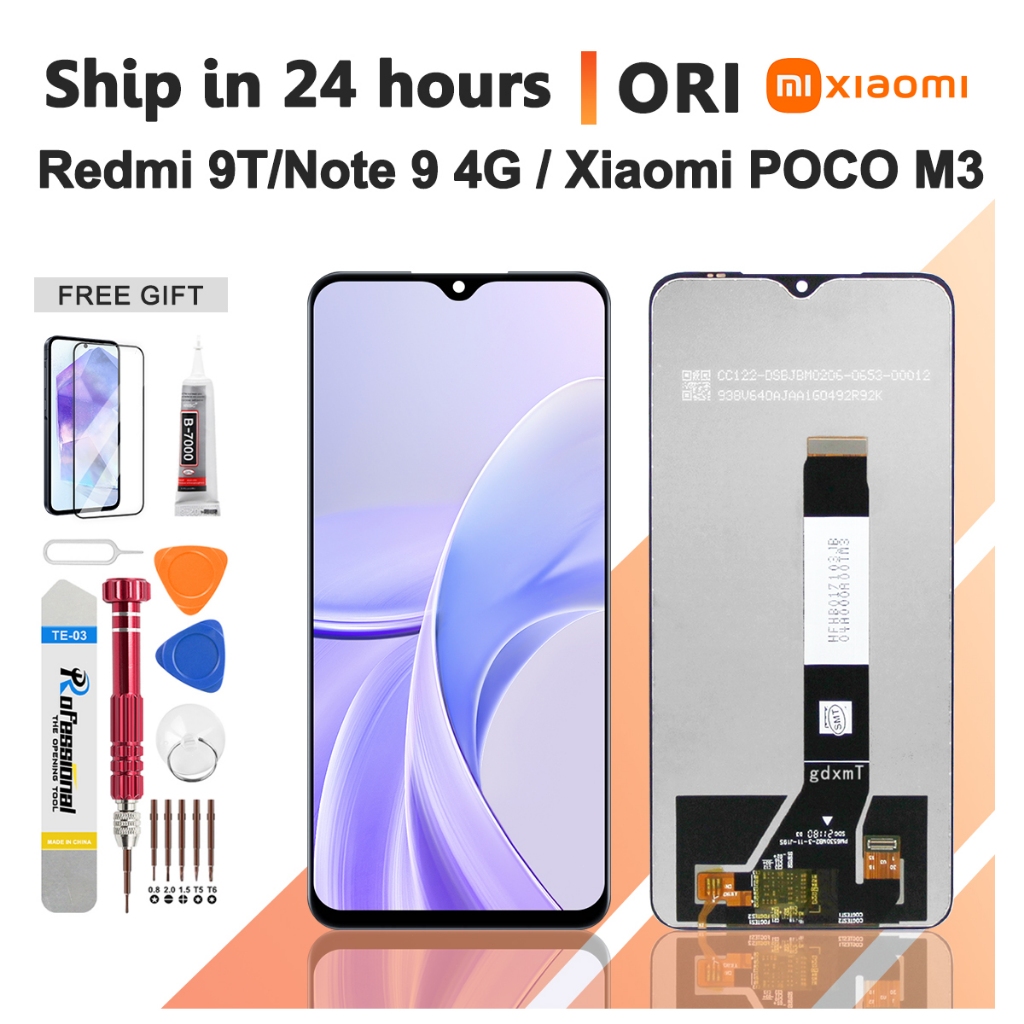 ORIGINAL LCD REDMI 9T/REDMI Note 9 4G/XIAOMI POCO M3 Replacement of ...