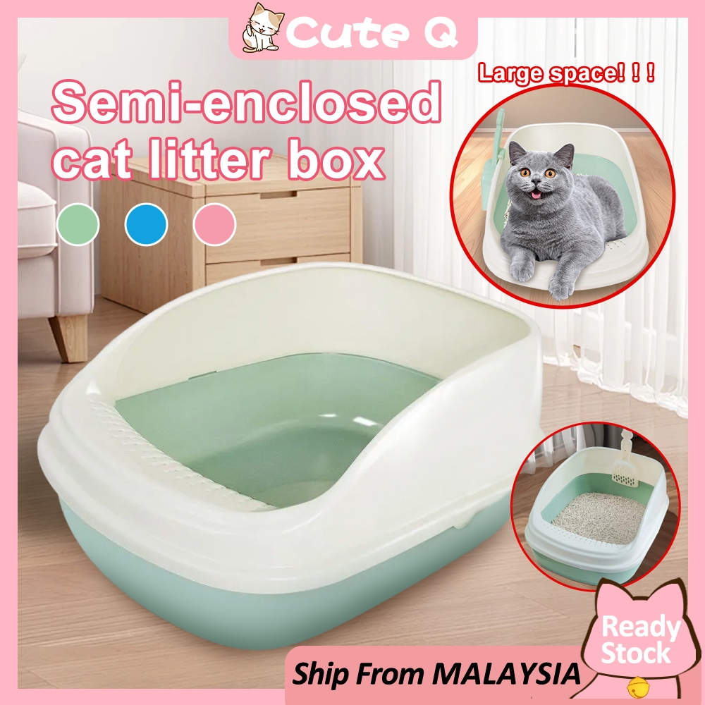 Cute Q cat toilet cat litter box tempat berak kucing bekas pasir kucing ...