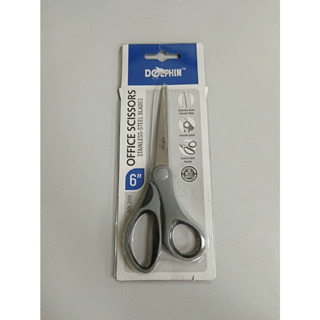 DOLPHIN OFFICE STAINLESS STEEL SAFETY SCISSORS (5' DOL-3168 / 6' DOL ...