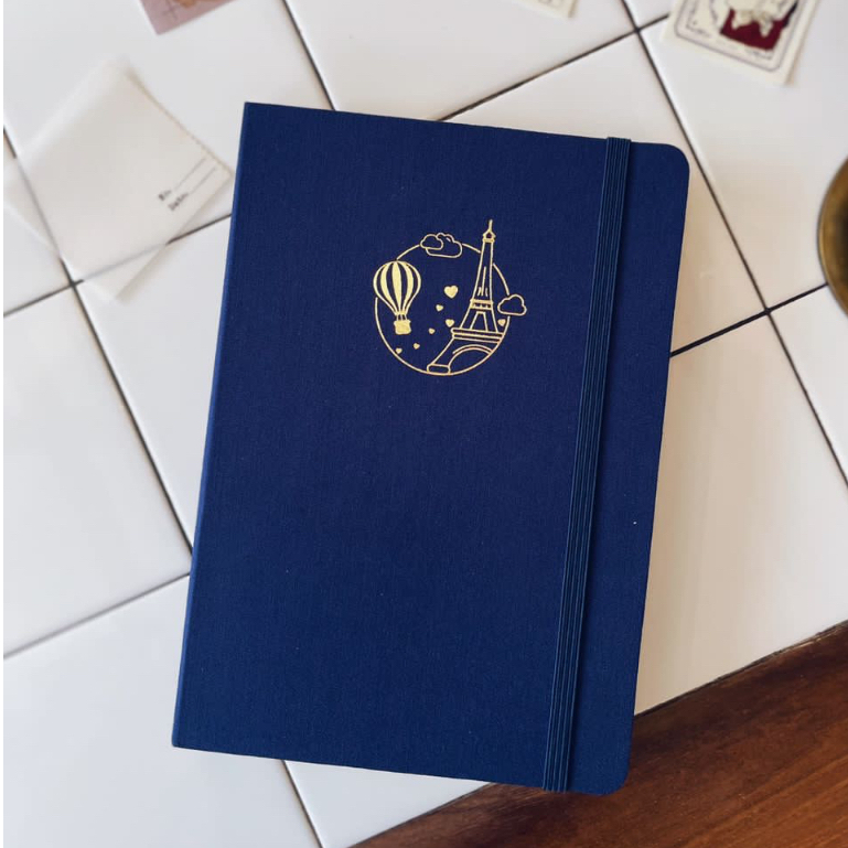 A5 Notebook Bullet Journal | Navy Gold | Shopee Malaysia