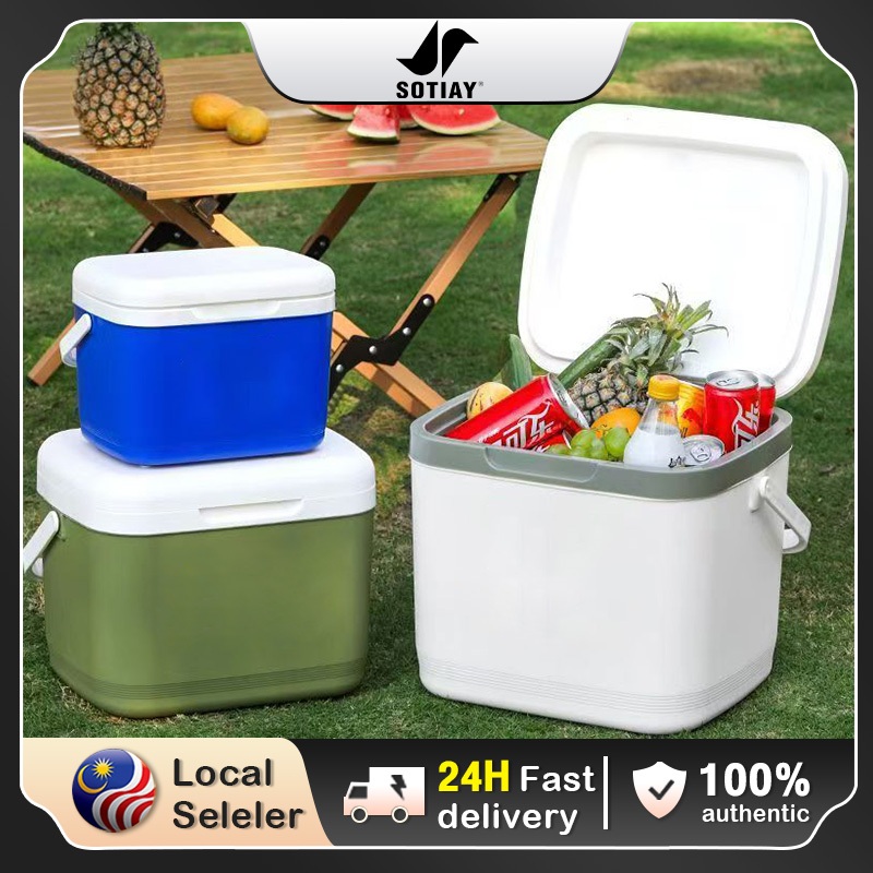 30L Camping Cooler Box Wheel Trolley Large Ice Box Fishing Food ...