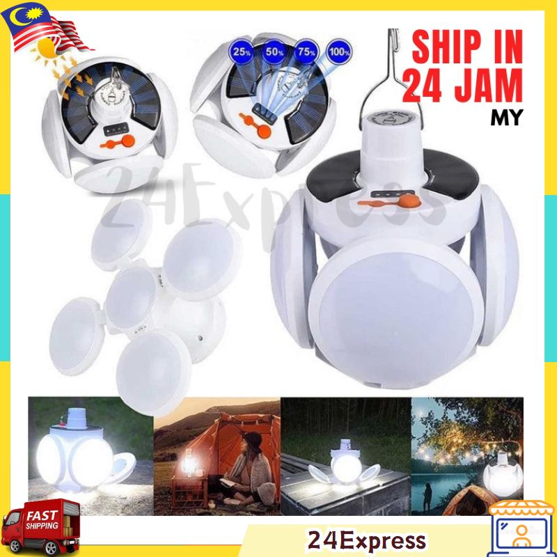 Foldable Solar Camping Lamp Rechargeable LED Lights I Portable Folding ...