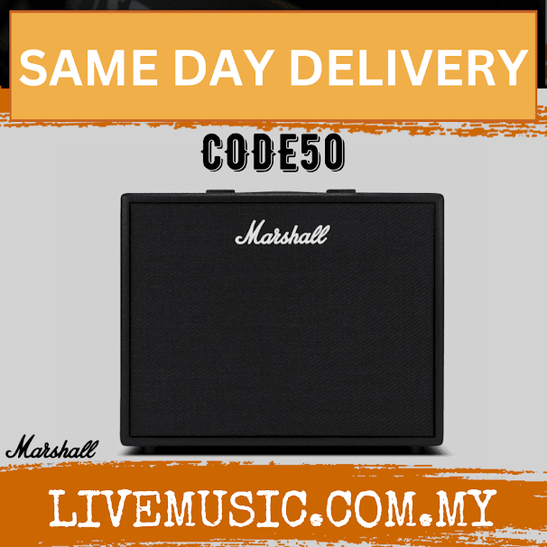Marshall Code 50 - 50 Watt, 1x12" Modeling Guitar Combo Amplifier (Code50/Code-50) | Shopee Malaysia