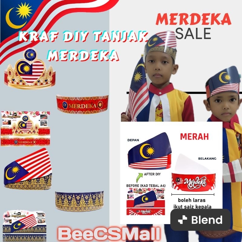 Tanjak Merdeka Kanak Kanak | Kraf DIY Tanjak Malaysia | Prop Hari ...
