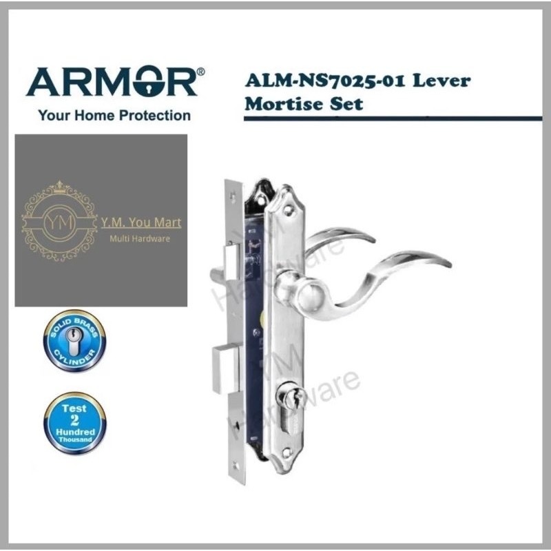 Armor NS7025 Grille Door Lock ALM-NS7025-01 Lever Mortise Handle ...