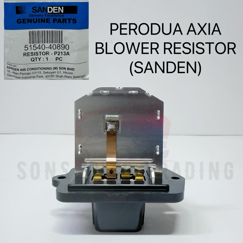 PERODUA AXIA BLOWER RESISTOR (SANDEN SYSTEM) - 51540-40890 | Shopee ...