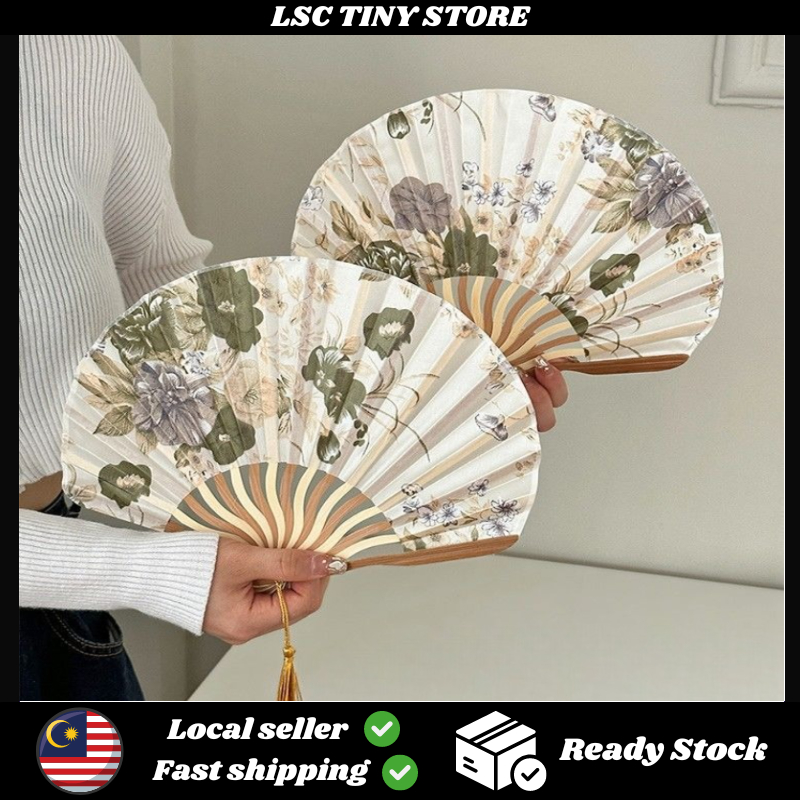 Chinese style ink folding fan new Chinese style classical retro ...