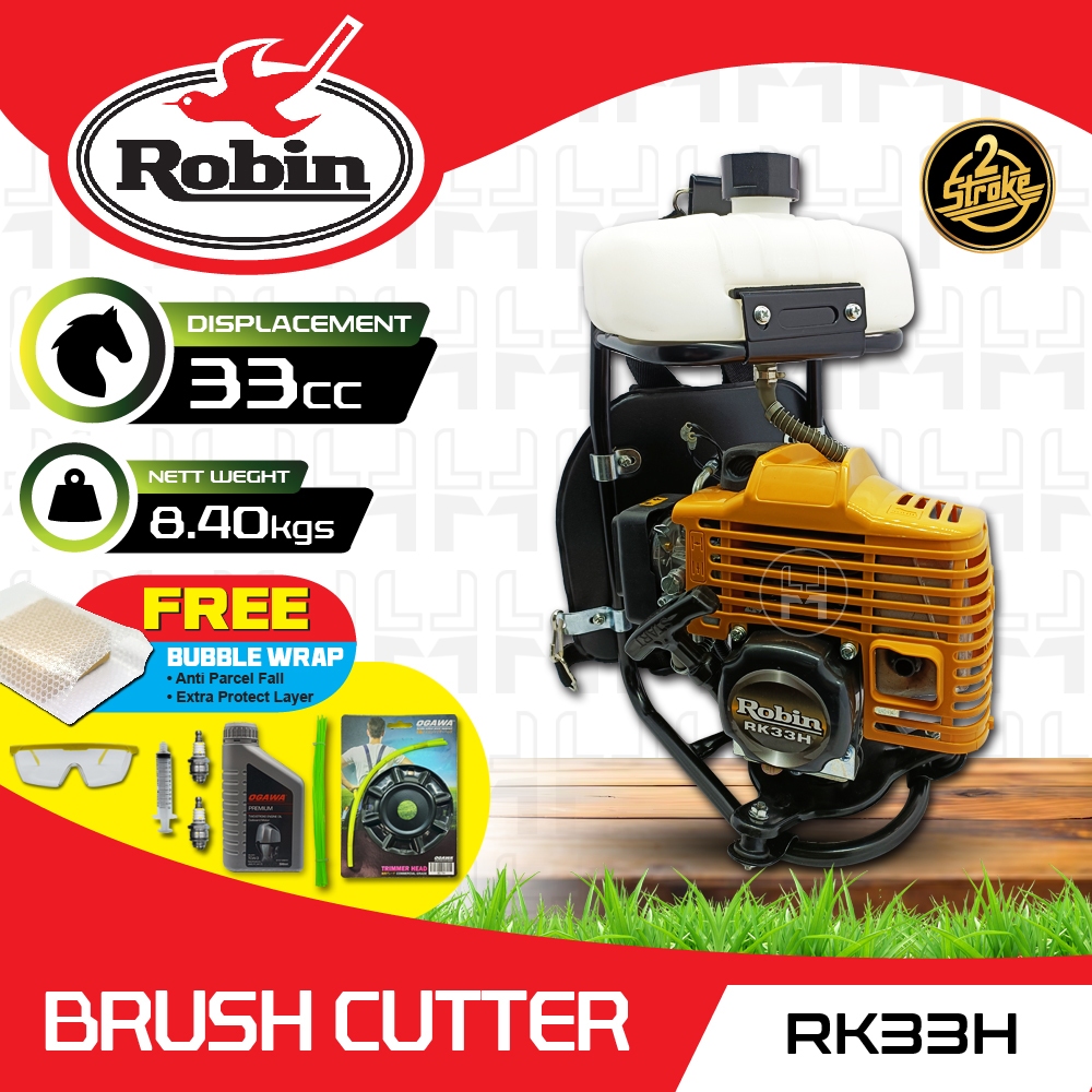 [ Robin ] RK33H Gasoline Backpack Brush Cutter | 33CC | 7500Rpm | Grass ...