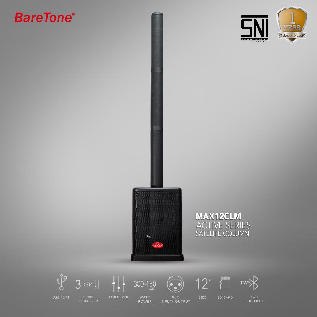 Baretone MAX-12CLM 12" Ultra-Compact Column Line Array Speaker Baretone ...