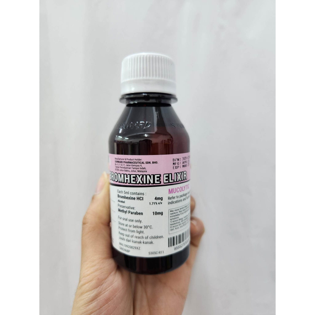 Sunward Bromhexine Elixir 120ml | Shopee Malaysia