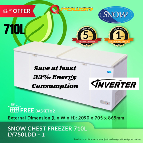 SNOW CHEST FREEZER (LIFTING DOOR SERIES) 540L/710L (INVERTER COMPRESSOR ...