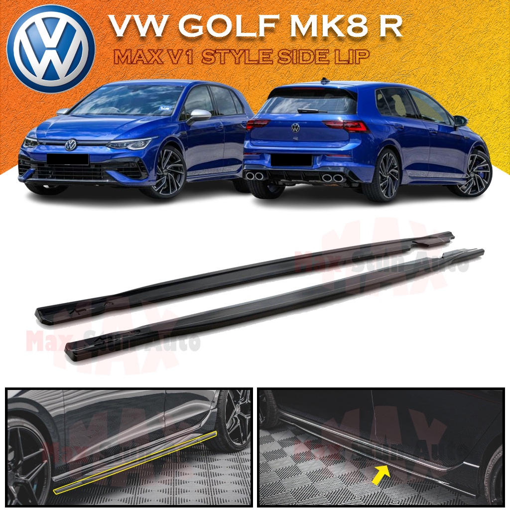VOLKSWAGEN GOLF MK8 R MAX V1 SIDE LIP BUMPER SKIRT LIP CAR BODYKIT VW ...
