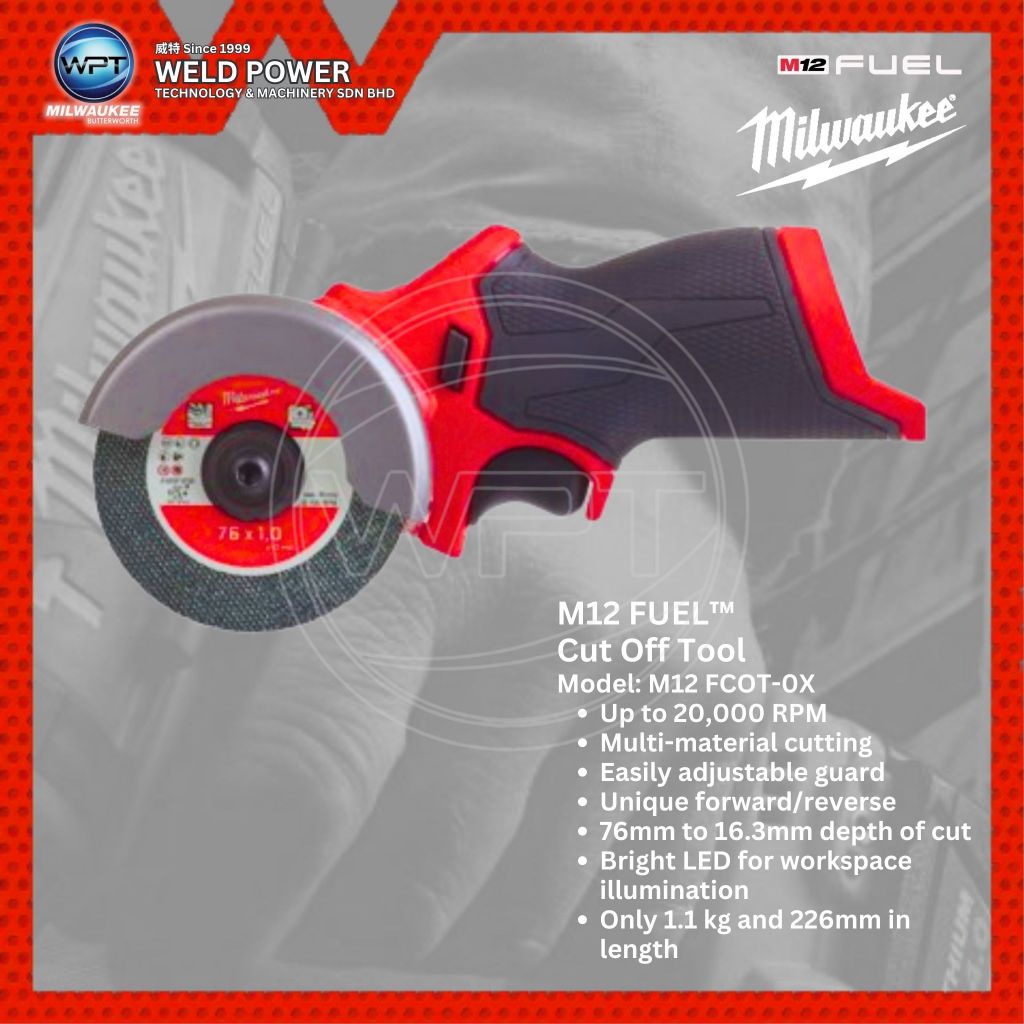 Milwaukee M12 FUEL™ Cut Off Tool (Model: M12 FCOT-0X) | Shopee Malaysia