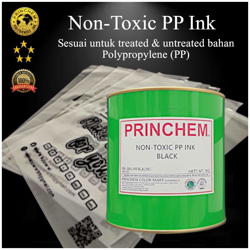 PRINCHEM NON-TOXIC PP INK BLACK FOR PP BAG / NON WOVEN BAG | Shopee ...