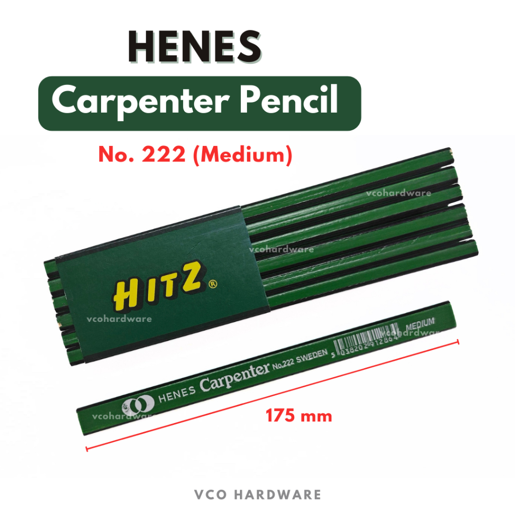 1PC HENES Carpenter PENCIL Green Colour Pensil Tukang | Shopee Malaysia