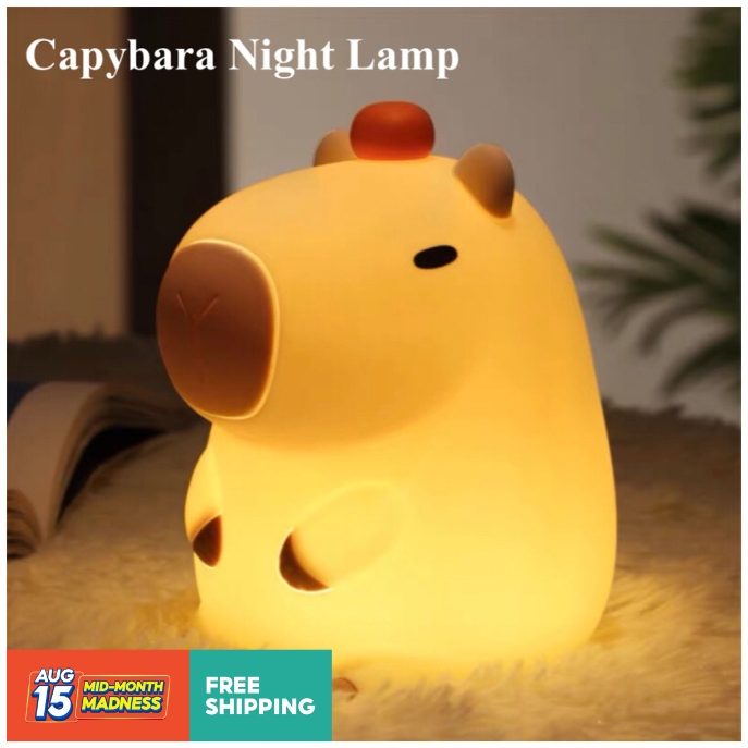 Dashing Tech Capybara Night Light Rechargeable USB Type-C Port Long ...