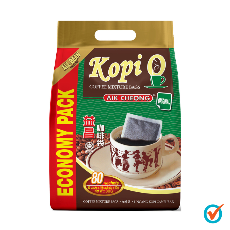 AIK CHEONG Kopi-O Bag 800g (10g x 80 sachets) - Original Economy Pack ...