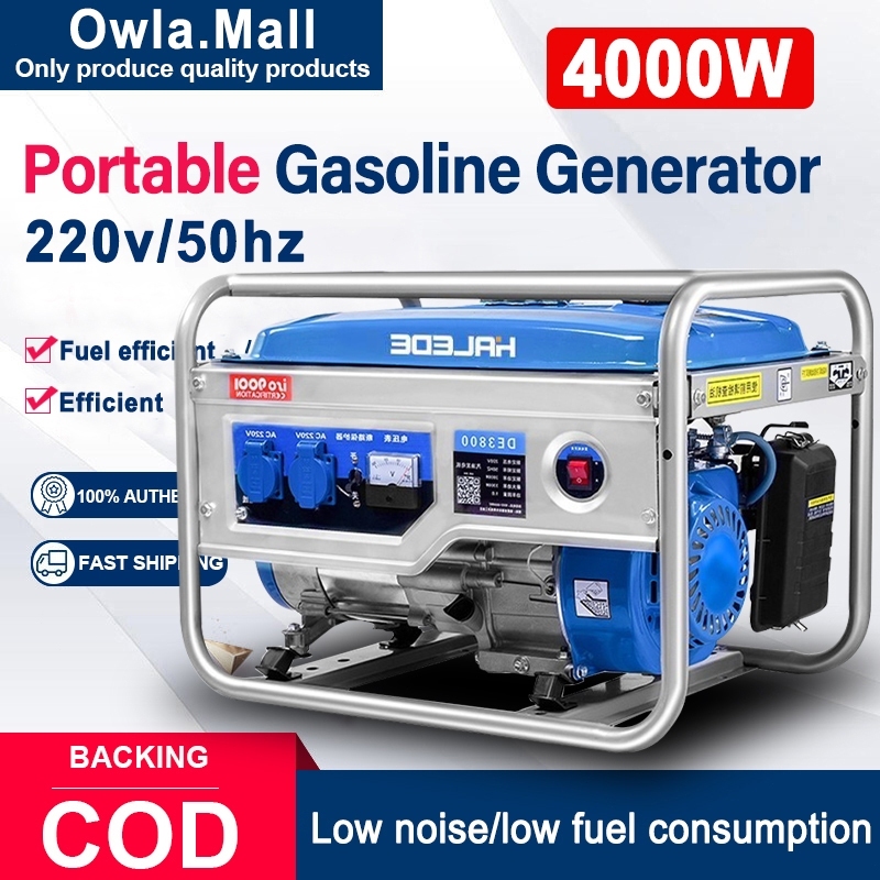 4000W Gasoline 4-Stroke Generator 220V Portable Gasoline Generator Set Household Outdoor ...
