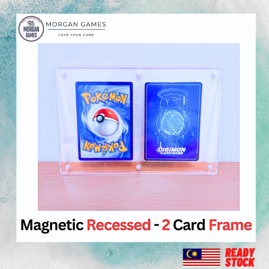 【Morgan Games】Magnetic Recessed Card Holder 2 Card Frame 强磁凹槽款双连卡砖 ...