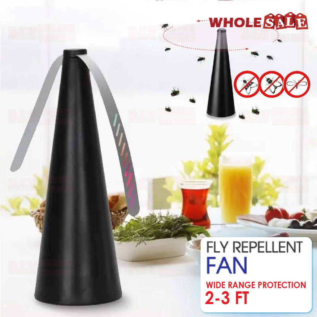 (EXTRA BIG) Fly Repellent Fan Portable Insects Proof Anti Flies Swatter ...