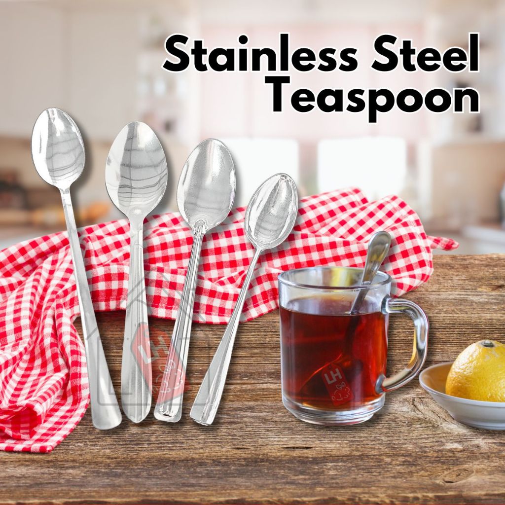 Stainless Steel Teaspoon Tea Spoon Sudu Teh Kecil Panjang Stainless ...