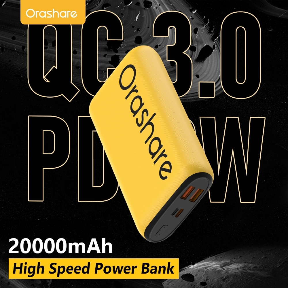 Orashare O20Pro 20W Power Bank PD Fast Charge High Capacity Triple ...