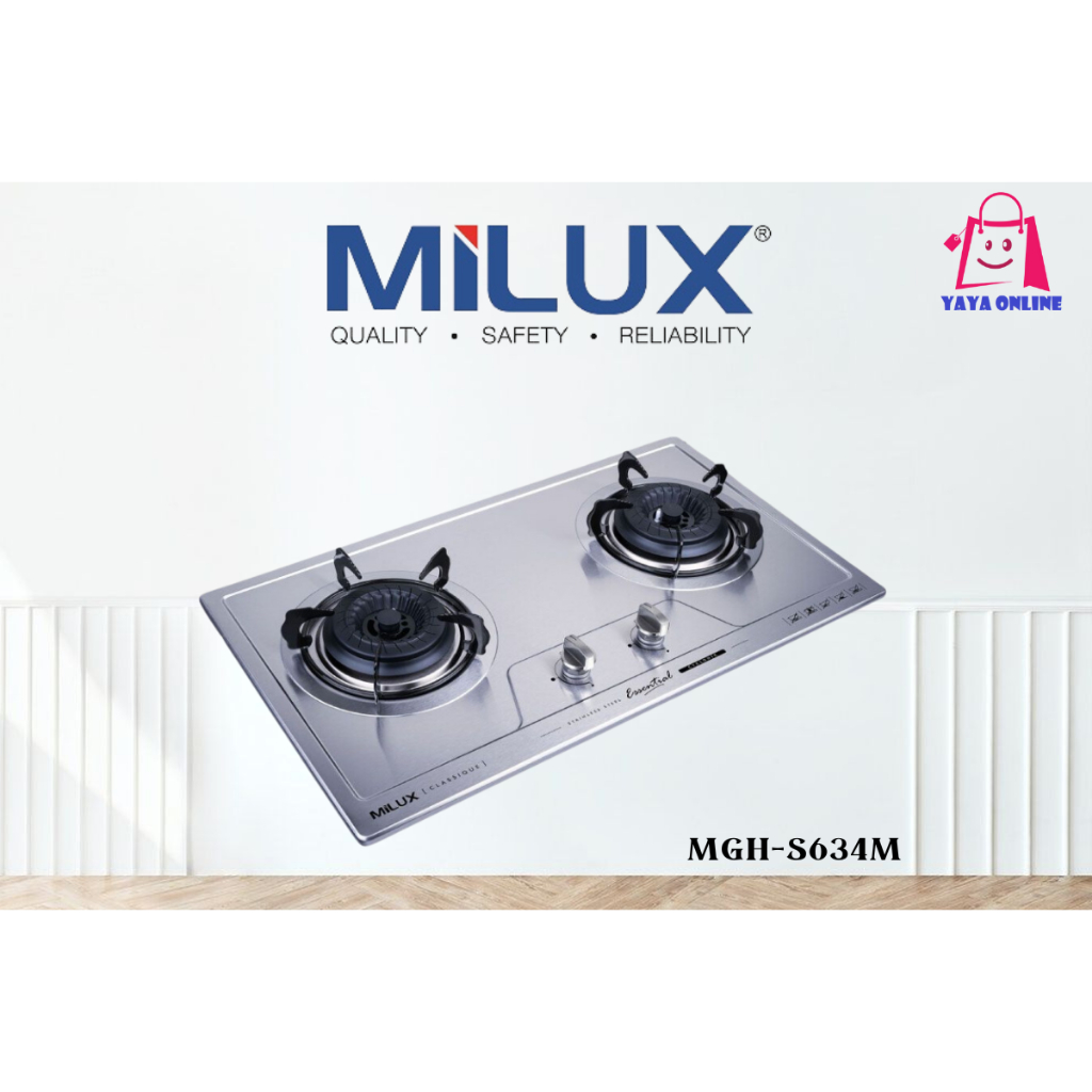 Milux Stainless Steel Built-in Gas Cooker Hob MGH-S634M DAPUR GAS ...