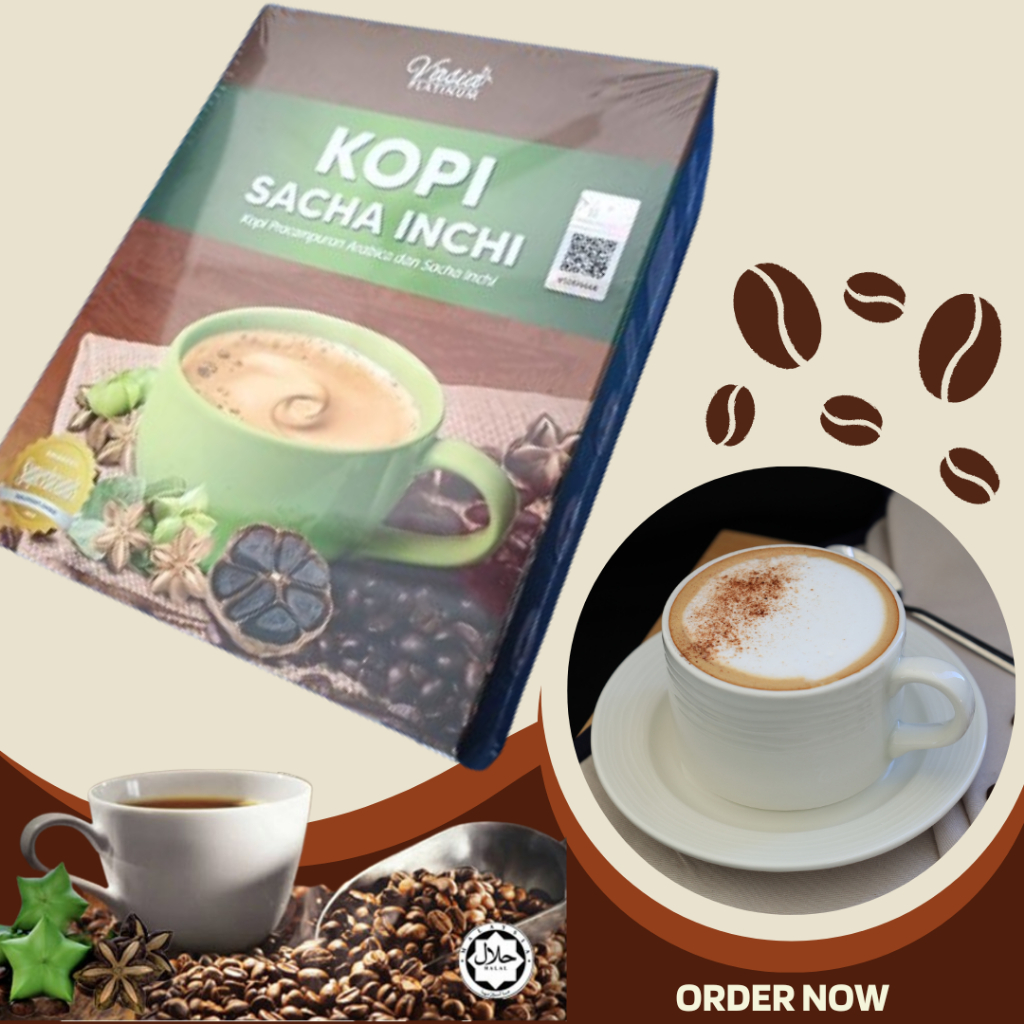 VASIA KOPI SACHA INCHI KOPI PRACAMPURAN ARIBICA & SACHA INCHI | Shopee ...